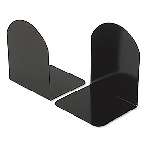 Universal 54071 Magnetic Bookends, 6 x 5 x 7, Metal, Black (Pack of 2)