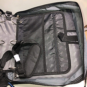 Case-it The Dual 2-in-1 Zipper - Two 1.5 Inch D-Rings - Includes Pencil Pouch - Multiple Pockets - 600 Sheet Capacity - Comes with Shoulder Strap -Dual-121-A-Blue