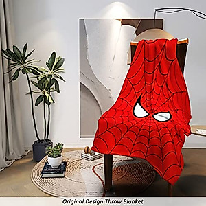 Spider Red Throw Blanket Flannel Blanket 50x60 inches Super Soft Fade Resistant Bedding Blanket for Sofa Bed Couch Office Outdoor