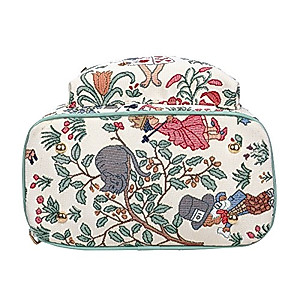 Signare Tapestry Women Backpack Rucksack Casual Daypack Design Inspired By Charles Voysey (DAPK-ALICE)