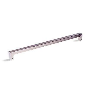 12 Inch Square Rectangle Flat Shape Stainless Steel Modern Contemporary Entry Door Handle Towel Bar Pull Shower Glass Sliding Barn Door Interior Exterior Door Pull Push Brush Nickel Satin Finish