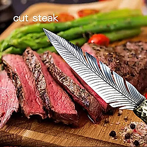 HENWAFX boning knife for meat cutting,viking knife,Outdoor hunting camping barbecue with sheath, meat and fish fillet bbq knife hand forged