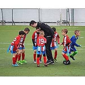 Hilhook Flag Football Belts, 10 Player Adjustable Flag Football Set with 30 Flags for Youth and Adults Training Equipment