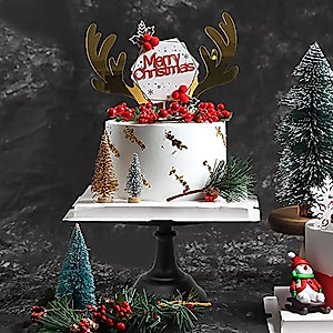 Set of 3 Pieces Black Iron Cake Stands 12" 10" 8" Cake Holder Dessert Display Plate Serving Tray for Baby Shower Wedding Birthday Party Halloween Family Party (Style A)