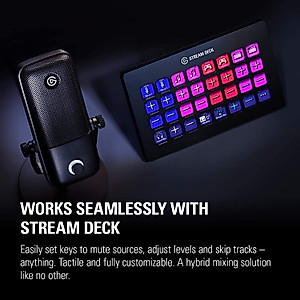 Elgato Wave:1 - Premium Cardioid USB Condenser Microphone for Streaming, Gaming, Home Office, Free Mixer Software, Sound Effect Plugins, Anti-Distortion, Plug & Play, Mac/PC, Stream Deck compatible