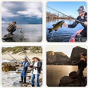 PLUSINNO Fishing Rod and Reel Combos,212Pcs Fishing Tackle Kit with Tackle,Saltwater Freshwater Resistant Fishing Gear