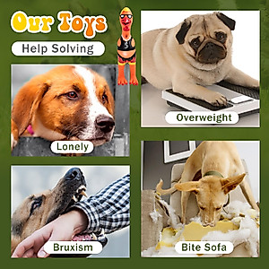 Silipull 6 Pcs Dog Latex Squeaky Toys Chicken Interactive Dog Toy Charming PET Squawkers Earl Captain Jack Durable Latex Chicken Dog Toy Soft Rubber Chew Molar Dog Toys for Small Medium Large Dogs