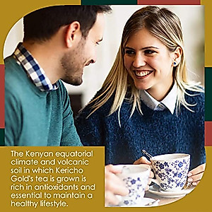Kericho Gold Black Tea - Rich in Antioxidants - Orange Pekoe Tea - Kenya Origin - Unique Flavor --100 Envelopes Tea Bags (Pack of 1)