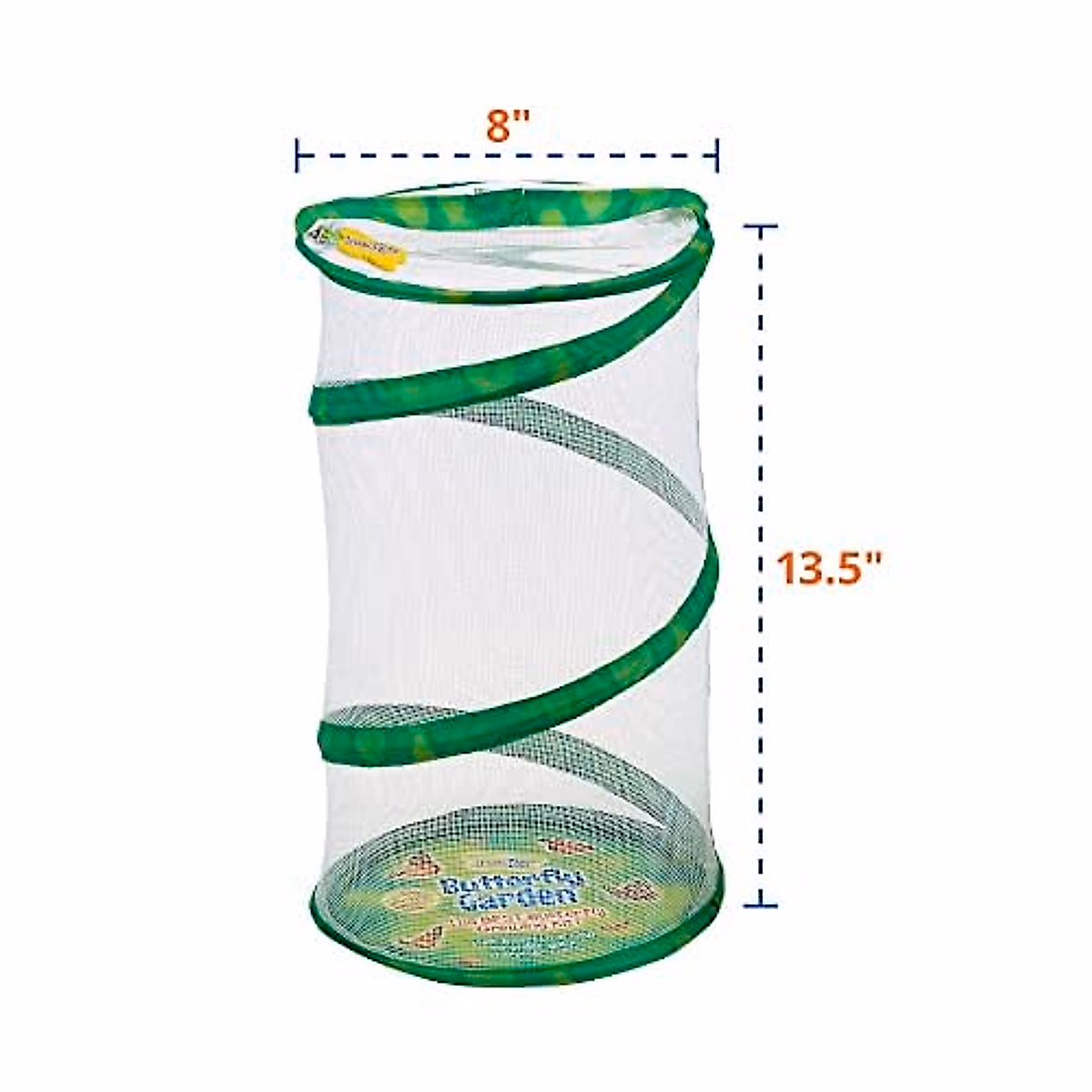 Insect Lore Butterfly Garden Gift Set | 8" Habitat with Live Cup of Caterpillars | Stickers and Extras Included | Life Science & STEM Education Kit | Grow Painted Lady Butterflies