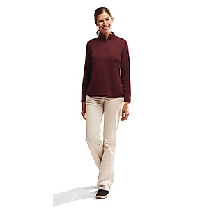 Augusta Sportswear Ladies Attain Wicking 1/4 Zip Pullover - Women's Running Long Sleeve Jacket with Sun Protection, Kelly, Large