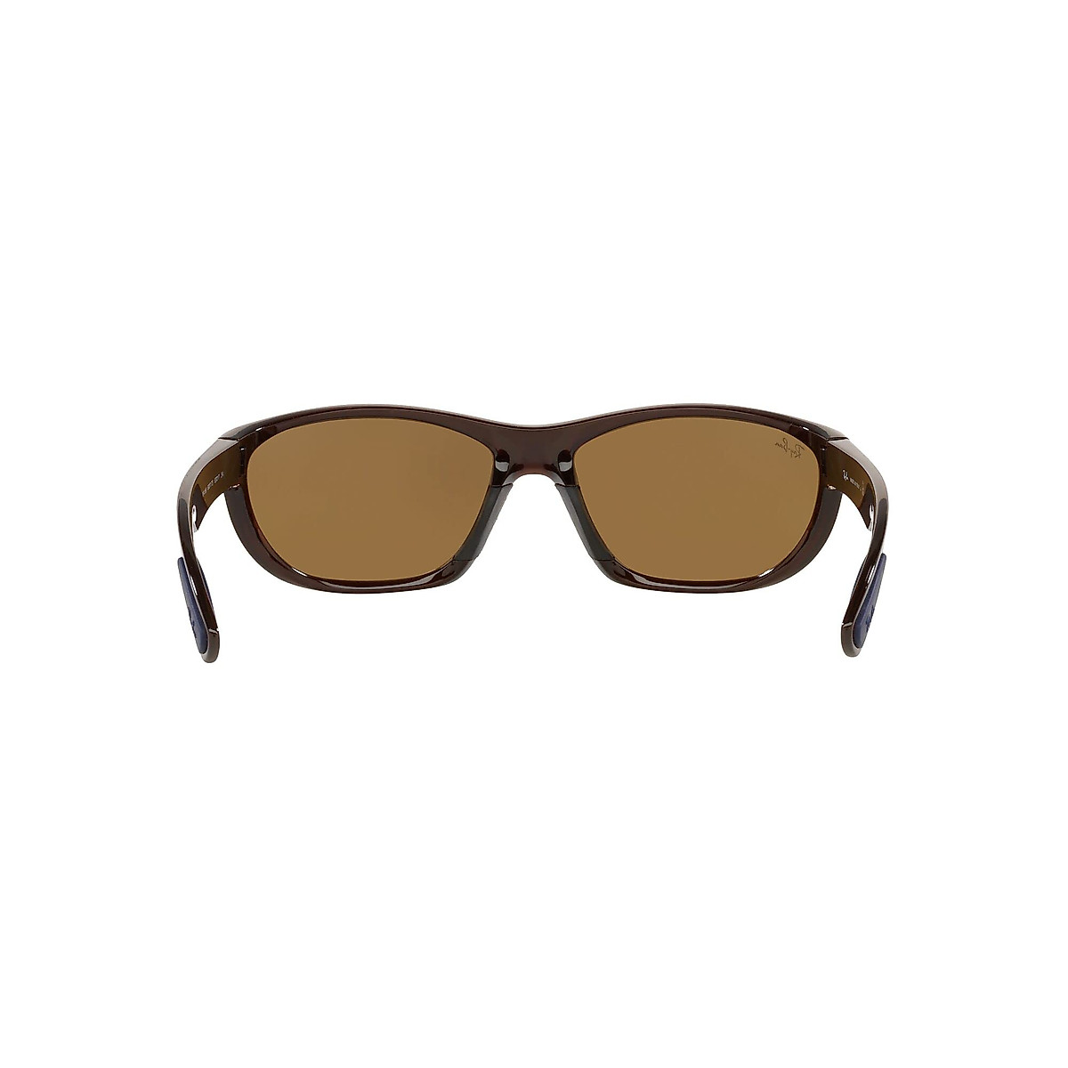 Ray-Ban RB4188 Wrap unisex-adult Sunglasses, Shiny Brown, 63 mm