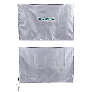 Marvellous Air Conditioner Cover for Outside,Polyester Outdoor Air Conditioner Cover Waterproof Sunproof for Home All Weather Winter Air Conditioner Cover Silver (36.22 x 13.78 x 27.17 inch)