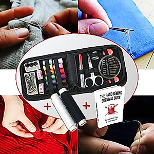 Craftlab Best Mini Sewing Kit with Sewing Survival Ebook, 78 Emergency Accessories For Home, Travel, Emergency