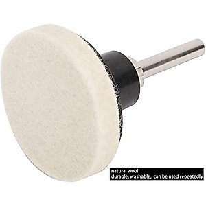 30 Pcs of 2" Commpressed Wool Fabric Qc Disc Polishing Buffing Pads Wheels and 1 Pcs of 2" Disc Pad Holder with 1/4" Shank for Polishing & Buffing Projects