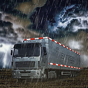 UTSAUTO DOT-C2 Reflective Tape 2 inches x 30ft Reflective Safety Tape Waterproof Warning Sticker Trailer Red & White Reflective Strip for Trailer Cars Trucks Outdoor