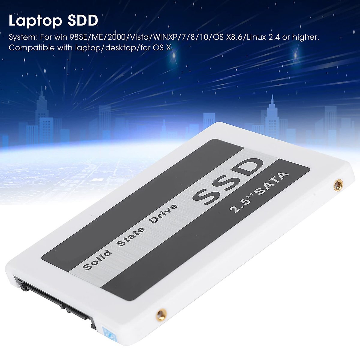 Solid State Hard Disk, Video Storage Good Performance Compact Firm Sturdy SATA3.0 SSD for Laptop Desktop Computer for Office Worker(#6)