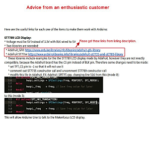 MakerFocus TFT LCD Screen Display 1.3inch TFT LCD Module, 240x240 IPS 65K Full Color 3.3V with SPI Interface ST7789 IC Driver, 51 STM32 Ar duino Routines for DIY
