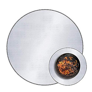 XLAND 38" Diameter Round Fire Pit Mats for Under Fire Pit - 3 Layers Fiberglass Waterproof & Fireproof Mat for Fire Pit - Outdoor Fireproof Grill mat for Lawn Patio Deck Grass BBQ Bonfire Camping