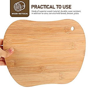 BESTonZON Wooden Cutting Board Charcuterie Boards Kitchen Chopping Board with Hole Bread Serving Board Fruit Serving Platter for Kitchen for Meat Bread Vegetables Apple