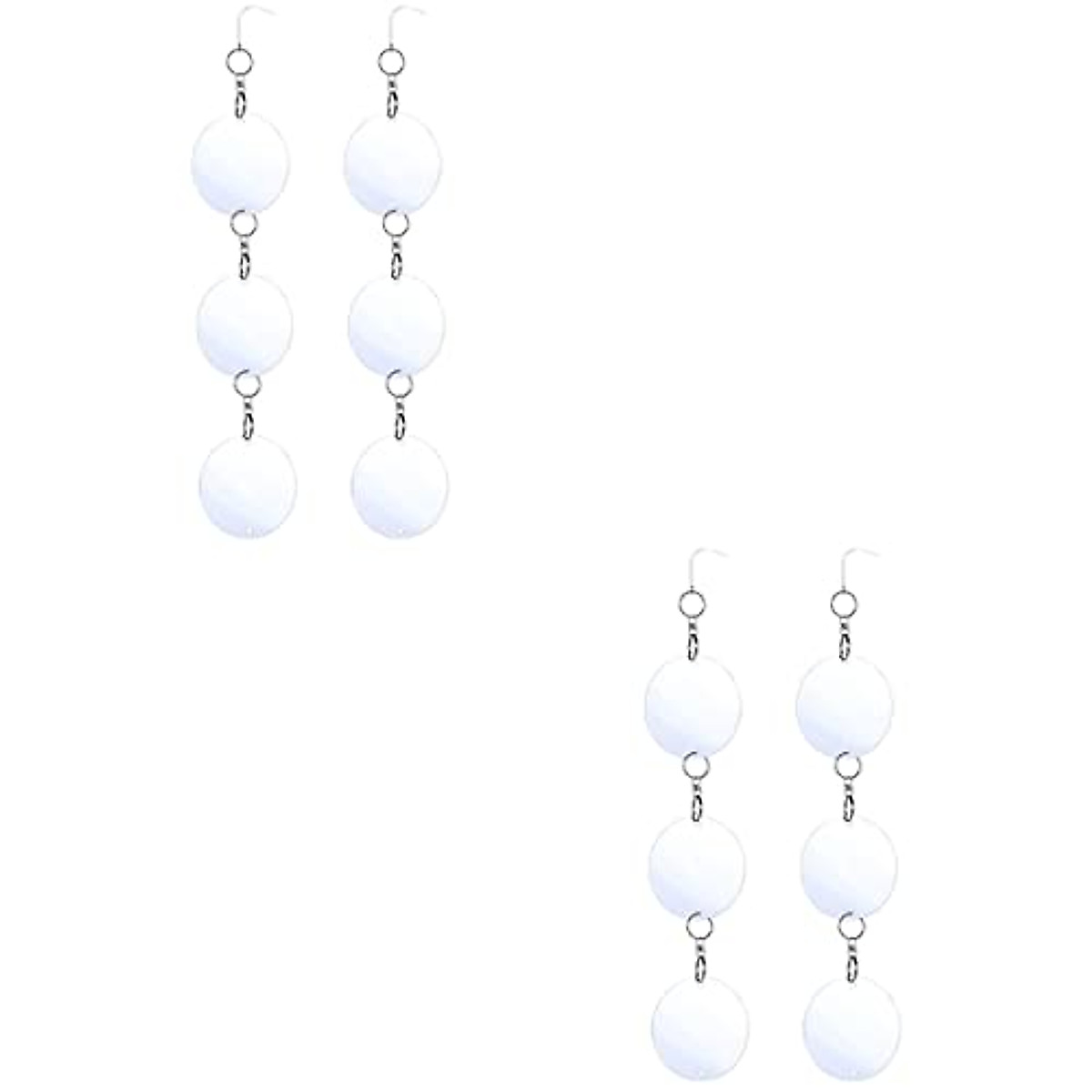 GANAZONO 4 Sets Metal Bird Deterrent Disc Hanging Disc Reflective Bird Reflector Woodpecker Devices for Patio Garden Woodpecker and Pigeon