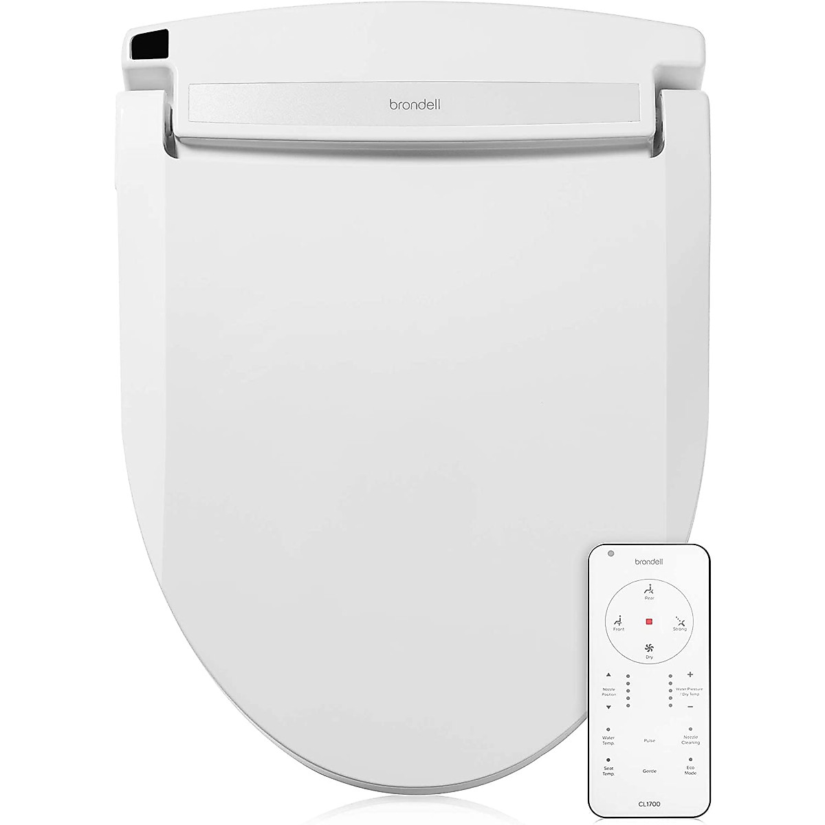 Brondell CL1700 Swash Round Advanced Bidet Seat, Fits Round Toilets, White