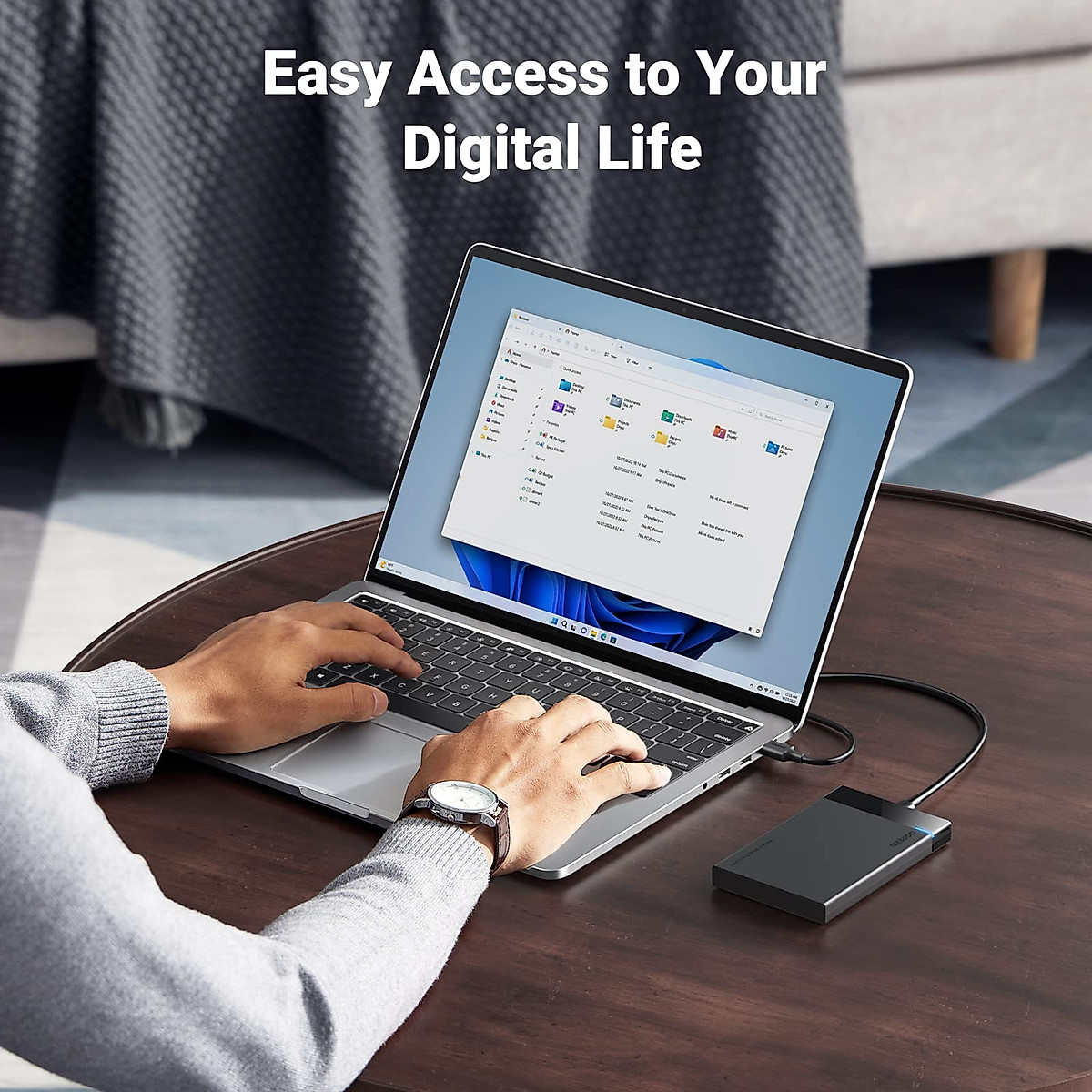 UGREEN 2.5" Hard Drive Enclosure USB C 3.1 Gen 2 to SATA III 6Gbps for SSD HDD 9.5 7mm External Hard Drive Disk Case with UASP Compatible with WD Seagate Toshiba Samsung Hitachi PS4 Xbox Router