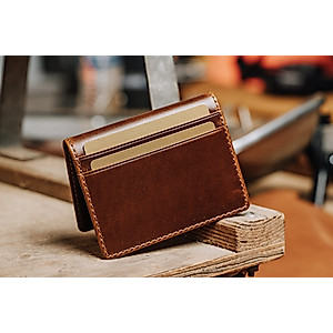 House of Jack Co. Slim Card Wallet | Bifold Credit Card Wallet For Men | Full Grain Cowhide | Minimalist Front Pocket Wallet | Mens Card Holder | Travel Wallet