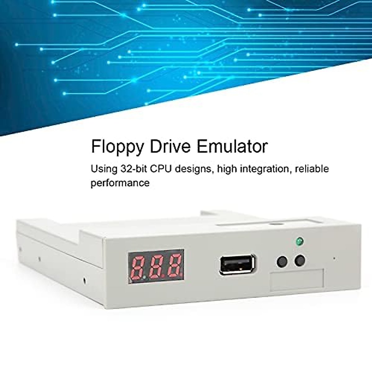 USB Floppy Drive Emulator 3.5 Inch External Portable 1.44MB Security Data USB Floppy Disk Drive 32 Bit CPU Designs