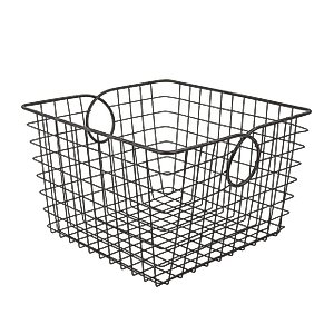 Spectrum Teardrop Wire Large Basket (Industrial Gray) - Storage Bin & Décor for Bathroom, Closet, Pantry, Under Sink, Toy, Shelf, Kitchen, & Nursery Organization