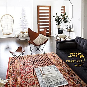 Leather Living Room Chairs Handmade Butterfly Chairs for Adults Powder Coated Folding Iron Frame Leather Butterfly Chair