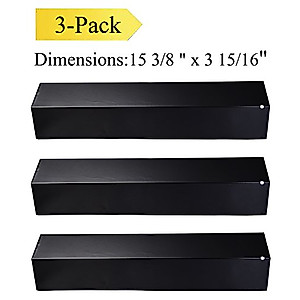 Votenli P9231A(3-Pack) 15 3/8" Porcelain Steel Heat Plate for Brinkmann 810-1415F, 810-1415-F, 810-1415-W, 810-1420-0, 810-1420-1, 810-1450-1, 810-1470, 810-1470-0, 810-1570-0