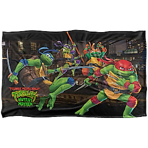 Teenage Mutant Ninja Turtles: Mutant Mayhem Blanket, 36"x58" Nightly Rooftop Escapade Silky Touch Super Soft Throw Blanket