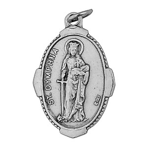 1" Saint and Holy Subject Medal with Prayer Card | Over 25 Different Saints | Durable and Detailed Charm | Pendant Medal Carded with Prayer | Christian Jewelry (St. Dymphna)