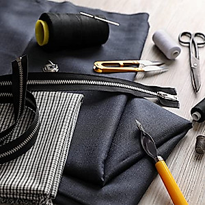 uxcell #5 Zipper Slider Retainers Kit, 200Pcs Top Stoppers & 100Pcs Bottom Stops for Bags Coats Jackets Closed-end Zippers Replacing, Metallic Black