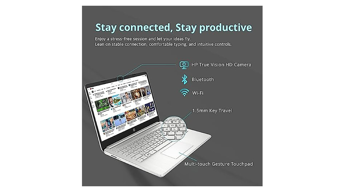 HP 2022 14" Laptop - Intel i5, 16GB RAM, 512GB SSD