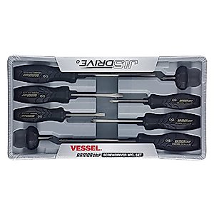 VESSEL ARMOR GRIP Screwdriver 8PC. Set (JISDRIVE) No.550A8PTU (Previous)
