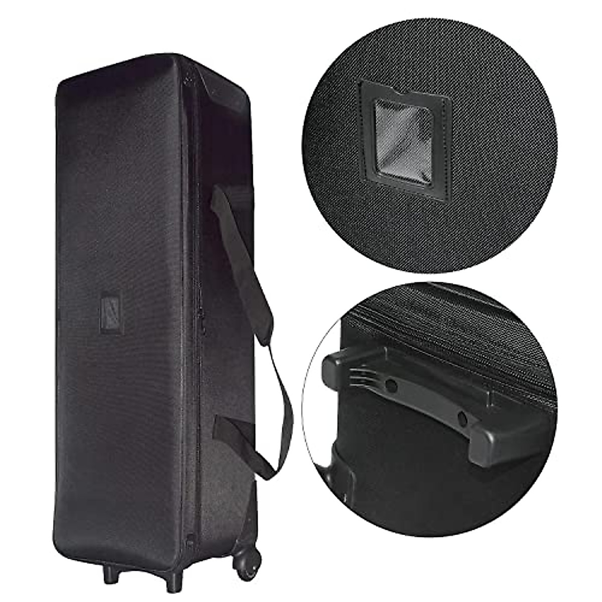 lesolar Photo Studio Equipment Trolley Case Camera Trolley Carrying Case 44x15x11.8 inches Photo Stand Case with Padded Compartment and Wheels for Light Stand Tripod Strobe Light
