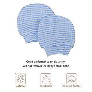 BQUBO Newborn Baby Caps Mittens for Baby Girls Set Hospital Hat Beanie Infant Hats with Bow Baby Scratch Mitten Gloves