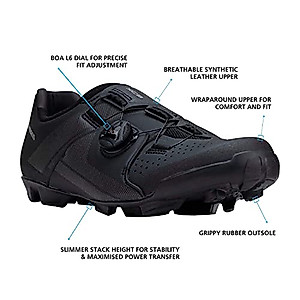 SHIMANO SH-XC300 High Value XC Mountain Bike Shoe, Black, 7.5-8 Men (EU 41)