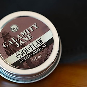 Spicy and Sweet Solid Cologne - Clove, Orange, Cinnamon, Whiskey Scent - Calamity Jane by Outlaw - Men's or Women's Cologne