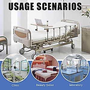 Glarks 4 Pack 8.5" 7.9" 7.1" 304 Stainless Steel Kidney Tray Reusable Metal Kidney Dish Emesis Basin and 8.6" Flat Rectangle Medical Surgical Tray Kit for Soiled Dressings, Medical Waste