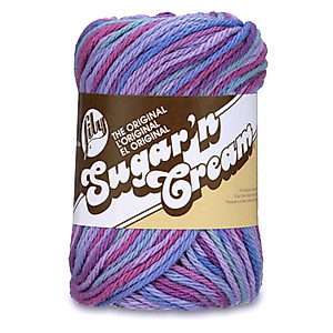 Lily Sugar 'n Cream Yarn - 100% Cotton - Assortment (Purple Pop)