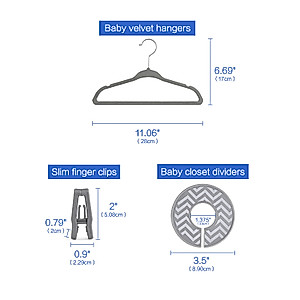 GOLOHO Nursery Organizer and Storage Closet Set (50 Pieces), Chevron Pattern, Grey and White