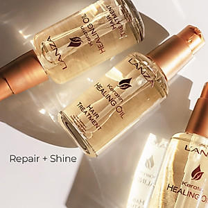 L'ANZA Keratin Healing Hair Oil Treatment, Keratin Hair Treatment, Hair Oil For Damaged Hair, Revives & Nourishes, Sulfate Free Healing Oil for Hair with Phyto IV Complex, Cruelty Free Hair Care