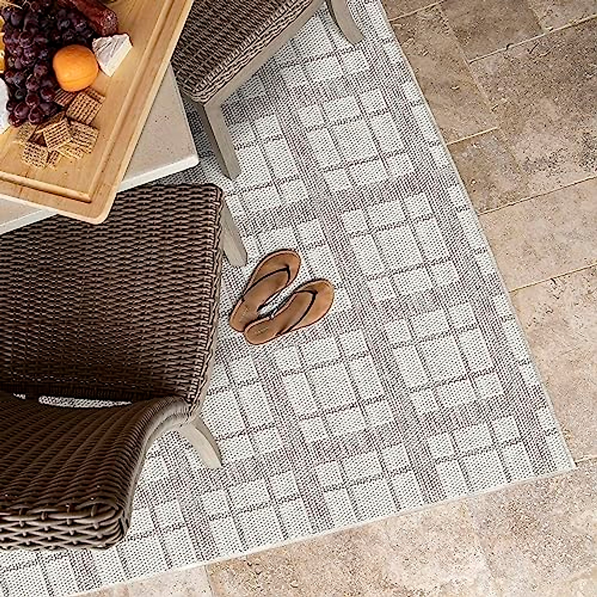 Orian Rugs Landon Natural Area Rug, 5' x 7', Grey