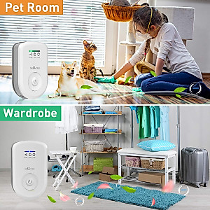 Air Purifiers Plug In for Home, Mini Odor Eliminator丨Ozone Negative Ion Dual Function丨Ionizer to Remove Smoke Pet Toilet Smell, Portable Deodorizer Freshener Cleaner for House Bedroom Bathroom Kitchen