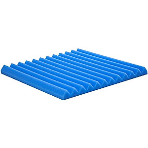 YDHTDLHC 52 Pack sound proof foam panels for walls studio equipment foam 12 ″; X12”；X1〃； Sound insulation cotton, suitable for churches, anchor rooms, karaoke halls, and home theaters (Black/Blue)