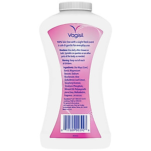 Vagisil Odor Block Deodorant Powder for Women, Helps to Prevents Chafing, Talc-Free, 8 Ounce (Pack of 1)
