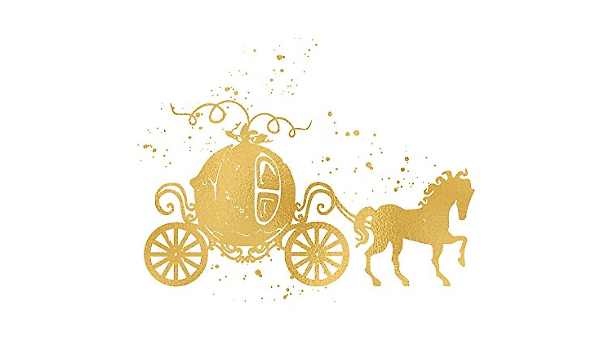 Disney Cinderella Gold Poster Prints - 4 Pack for Nursery & Decor
