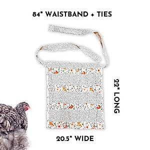 Egg Apron for Fresh Eggs, Egg Collecting Apron with 18 deep pockets, Chicken Egg Apron for Women, Egg gathering apron Multicolor